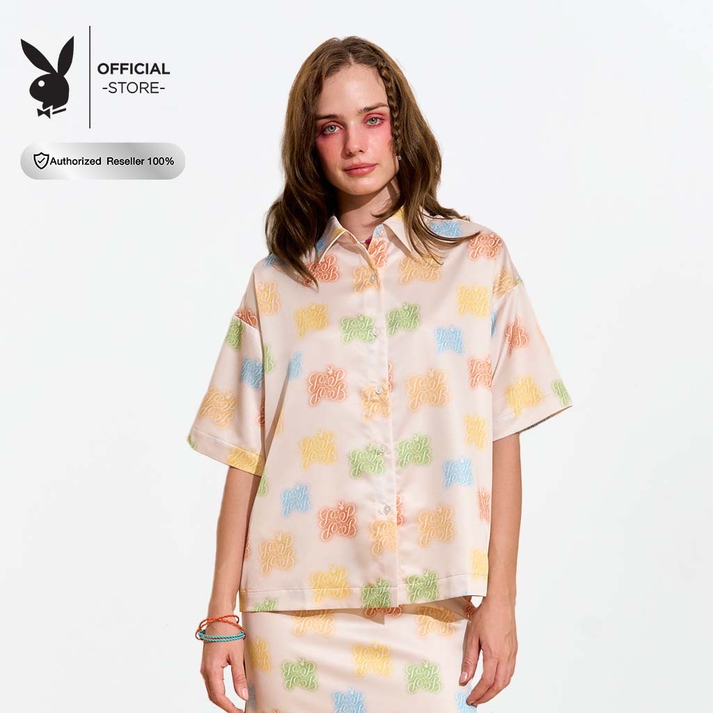 PLAYBOY SHORELINE CHARM เสื้อเชิ๊ตแขนสั้นผ่า รุ่น P1WT252SF017BE ...