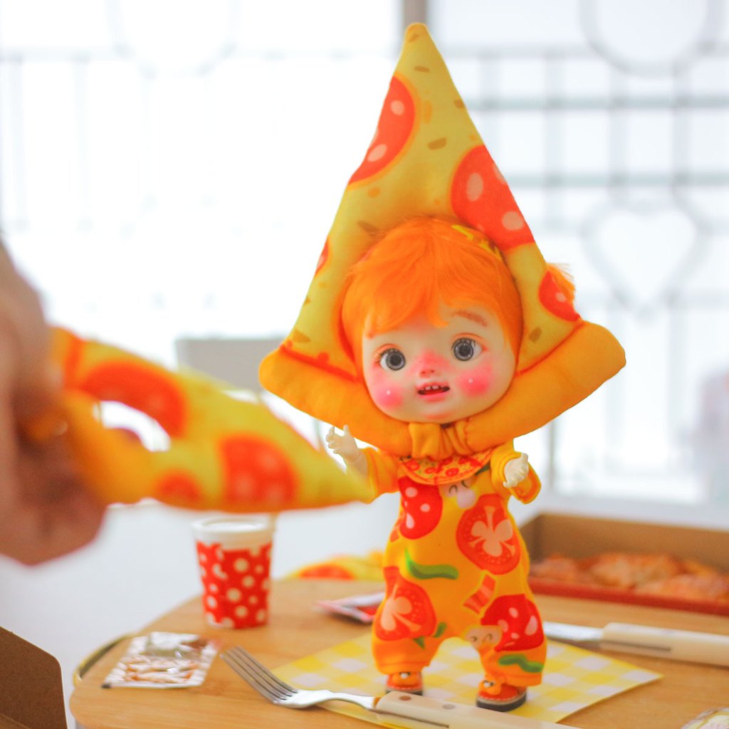 PLAYPERDOLL ชุดตุ๊กตา Small BJD 1/6 ชุดตุ๊กตาหมวกพิซซ่า Qbaby,Diandian ...