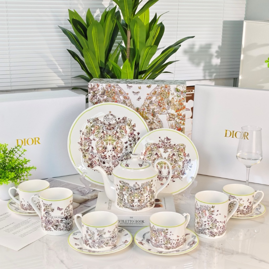 DIOR HOMEIDA [Butterfly Series] High bone porcelain teapot, coffee cup ...