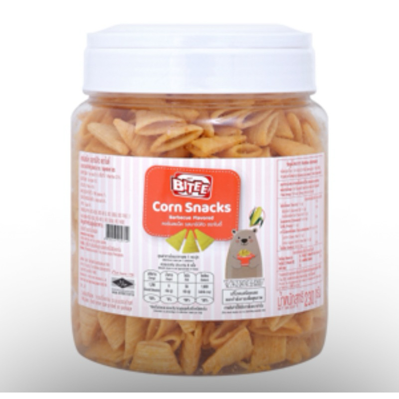 (แพ็ค2กระปุก) bitee fried corn snack barbeque flavor 230g ไบตี้ คอร์นสแ ...