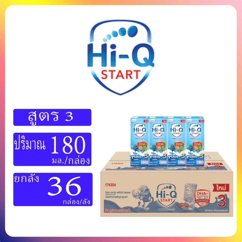 ขายยกลัง ยูเอชทีไฮคิว รสจืด HiQ 1+ UHT 110/180ml | Shopee Thailand