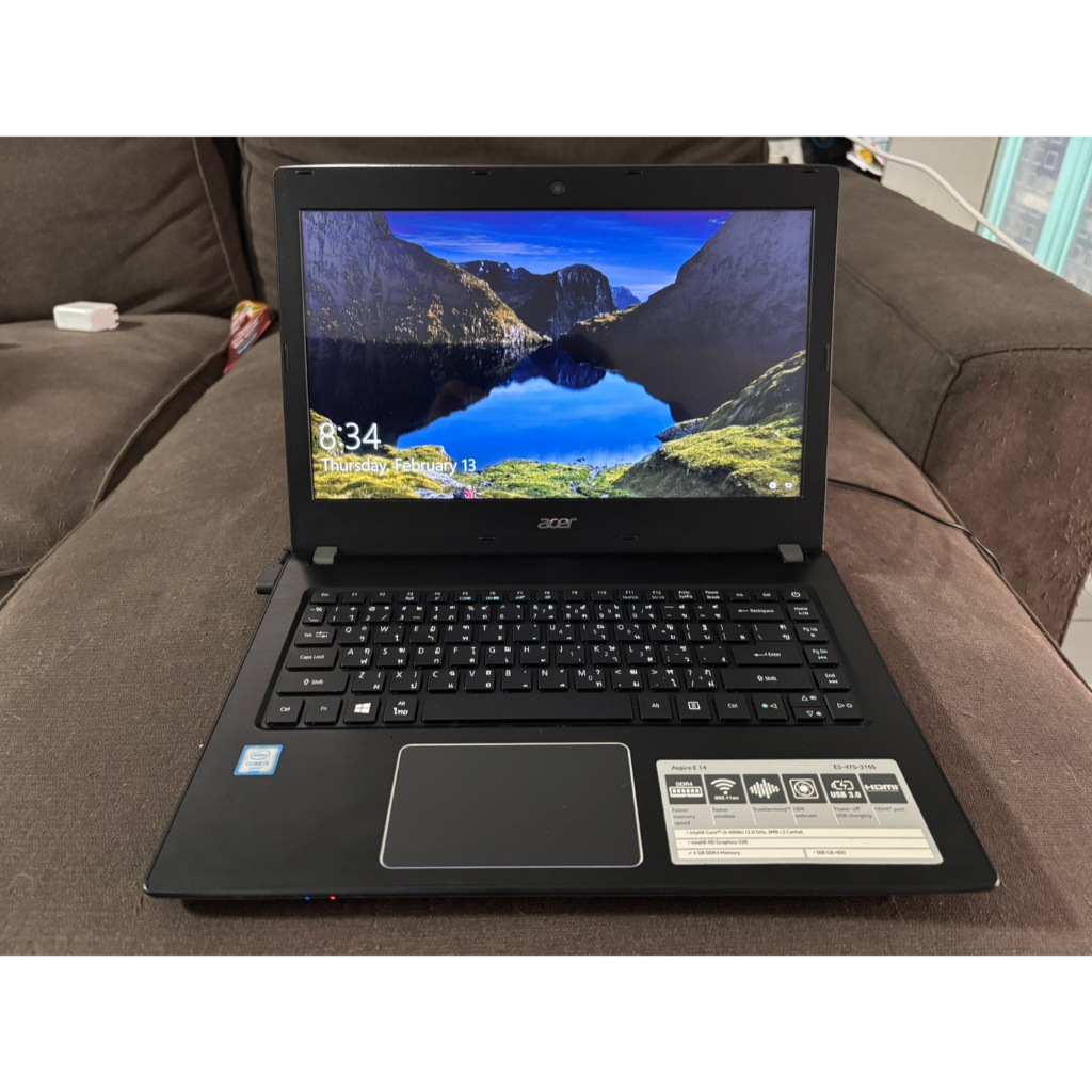 USED Acer Aspire E5-475 core i3 gen6 6006u 2.0ghz Ram 4 G DDR4 HDD 500 G จอ 14 นิ้ว | Shopee ...