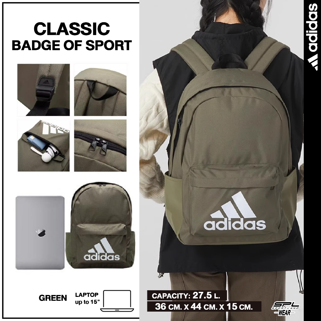 Adidas Collection กระเป๋าเป้ Backpack Classic Badge of Sport HR9810 G ...