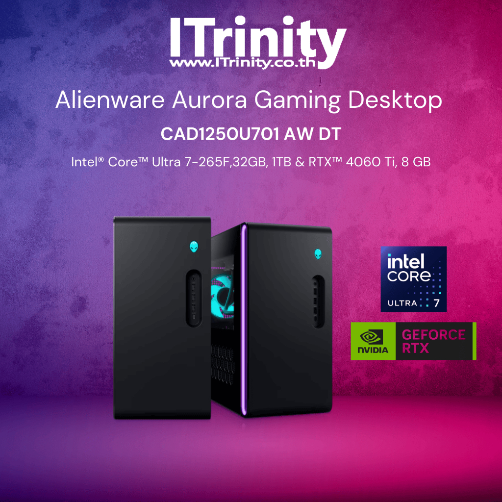 Dell Alienware Aurora Gaming Desktop CAD1250U701 Ultra 7 265F รับประกัน ...