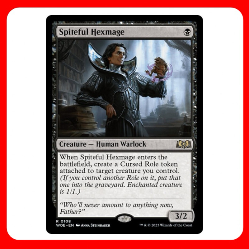 [MTG] Spiteful Hexmage [WOE] [BLACK] [RARE] [NORMAL] [ENG] (การ์ดเมจิค ...