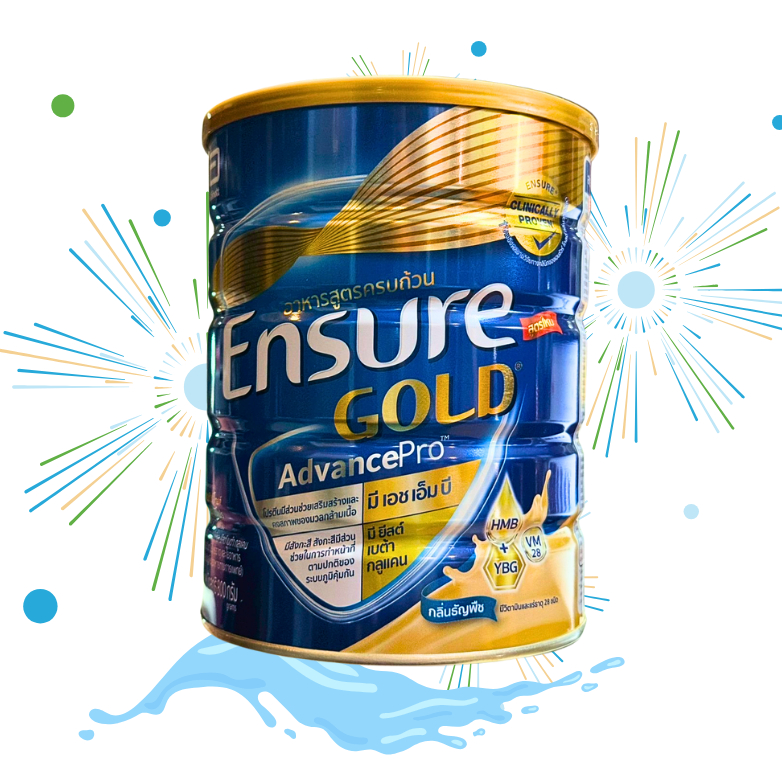 สูตรใหม่YBGเอนชัวร์ โกลด์ แอดวานซ์โปร กลิ่นธัญพืช 800g 1 กระป๋อง Ensure ...