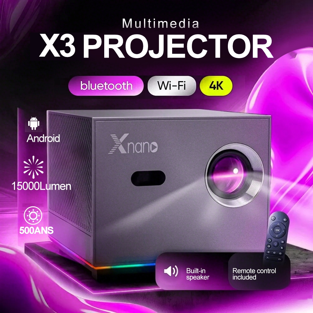 FINTEX X3 Pro Projector 4K 500 ANSI 15000Lumens Electric focus Android ...