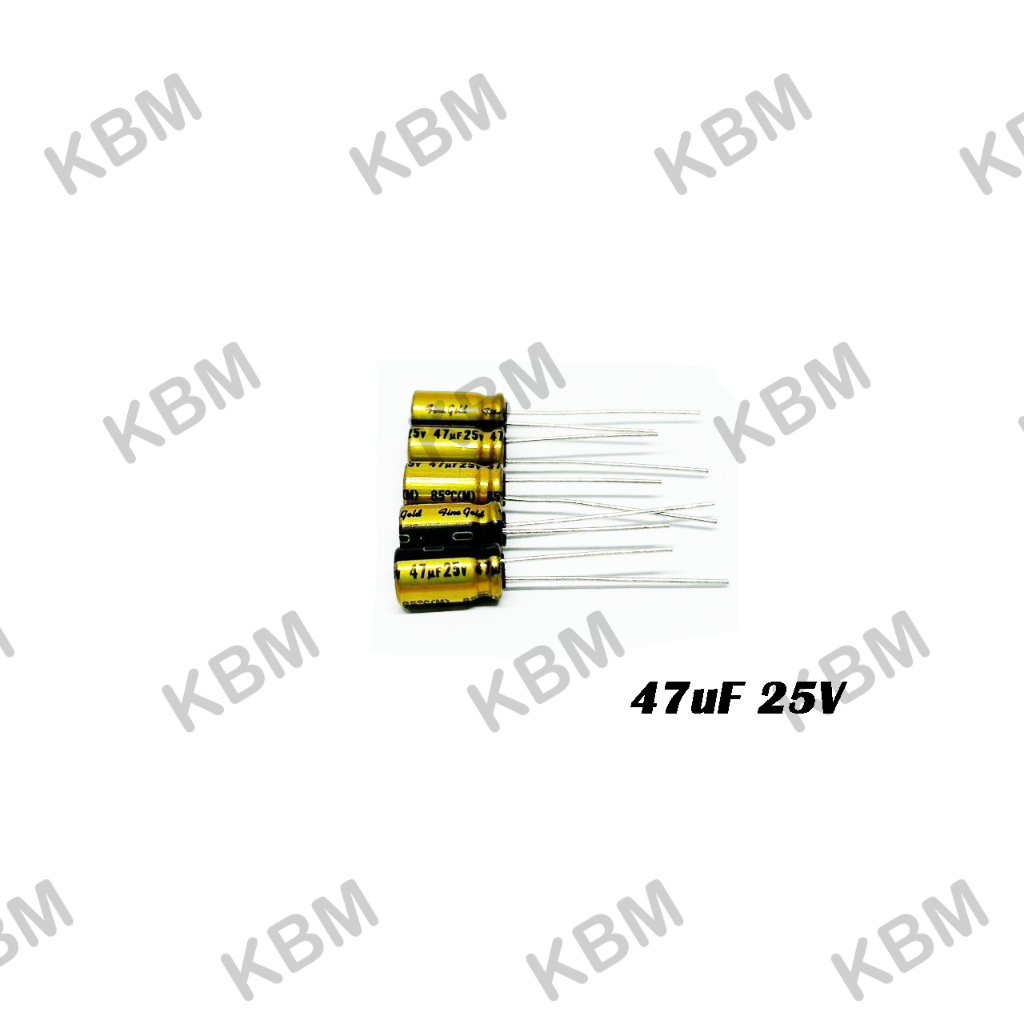 Capacitor (คาปาซิเตอร์) 47uF 25V 47uF 50V 47uF 63V NICHICON AUDIO CAPACITOR Fine Gold | Shopee ...