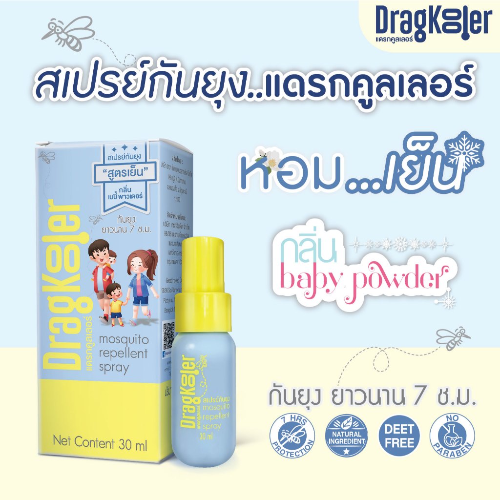สเปรย์เย็น กันยุง แดรกคูลเลอร์ 1 กล่อง (DragKooler Mosquito Repellent Spray) | Shopee Thailand