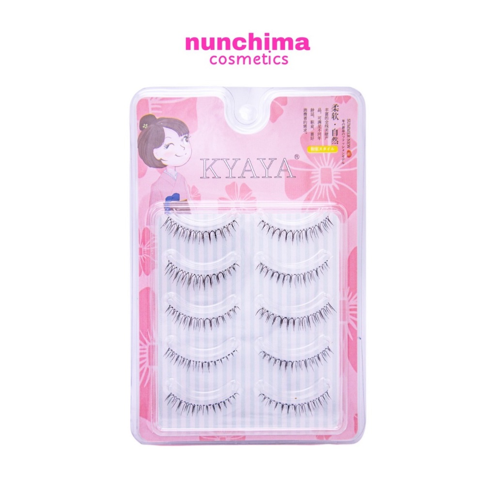 KYAYA ขนตาปลอม 5 คู่ เรียงเส้นดูเป็นธรรมชาติ | Shopee Thailand