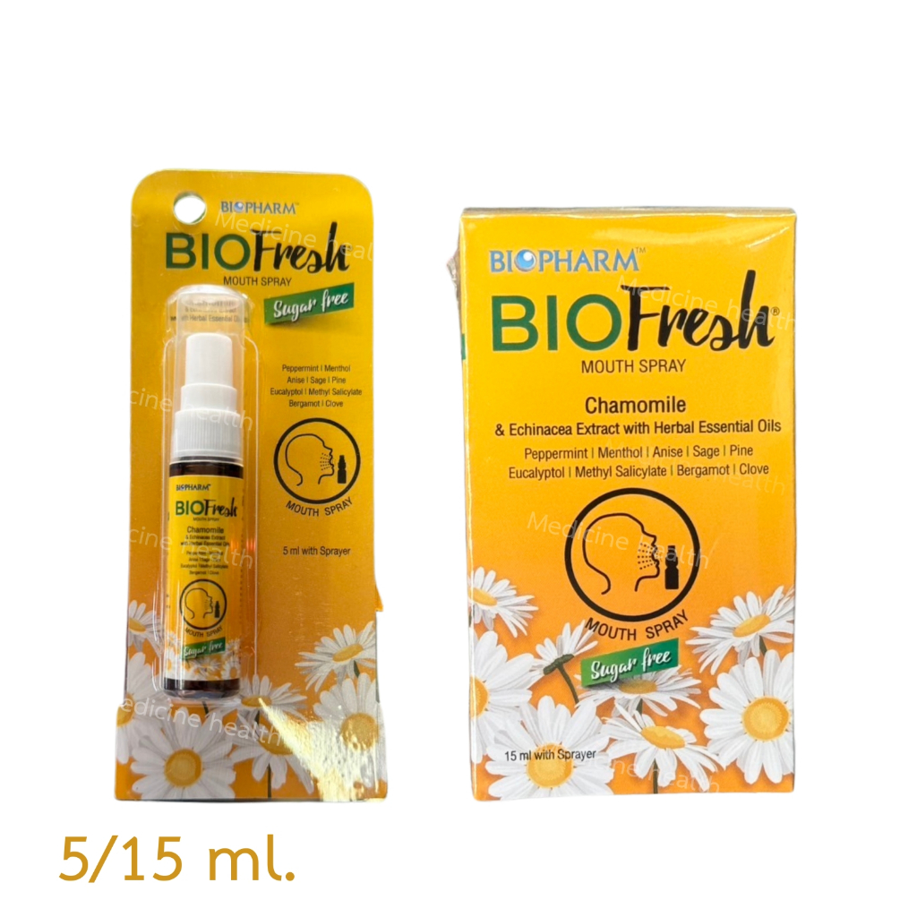 BIOPHARM BIOfresh Mouth Spray 1 ชิ้น สเปรย์พ่นคอ สารสกัดสมุนไพรธรรมชาติ ...