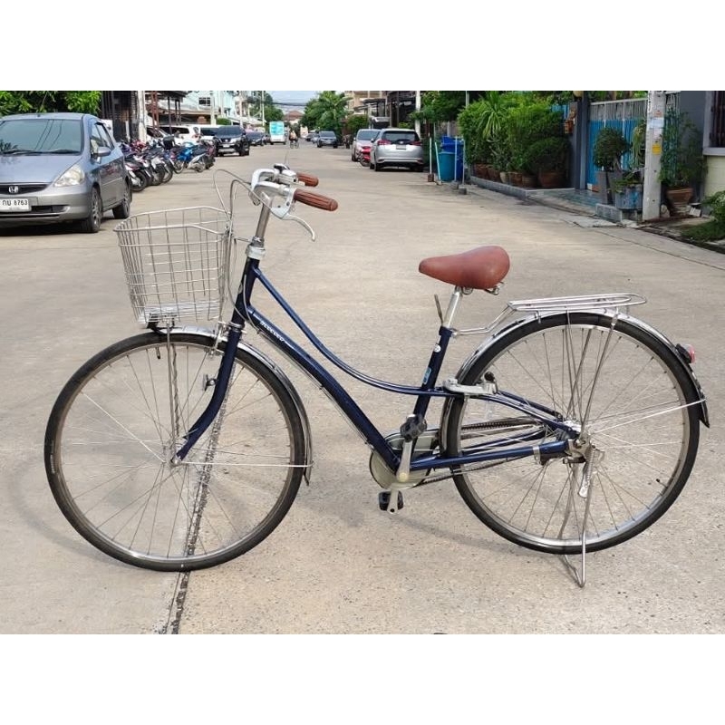 จักรยานแม่บ้านสายพาน Bridgestone lococo เกียรดุม 3 speeds วงล้อ+ซี่ลวดสแตนเลส 27 นิ้ว เฟรมเหล็ก ...