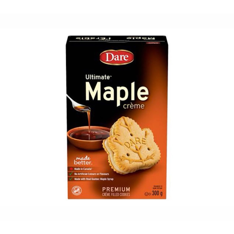 east Dare untimate maple creme 300 g. แดร์ เมเปิ้ลครีมคุกกี้ นำเข้าจาก ...