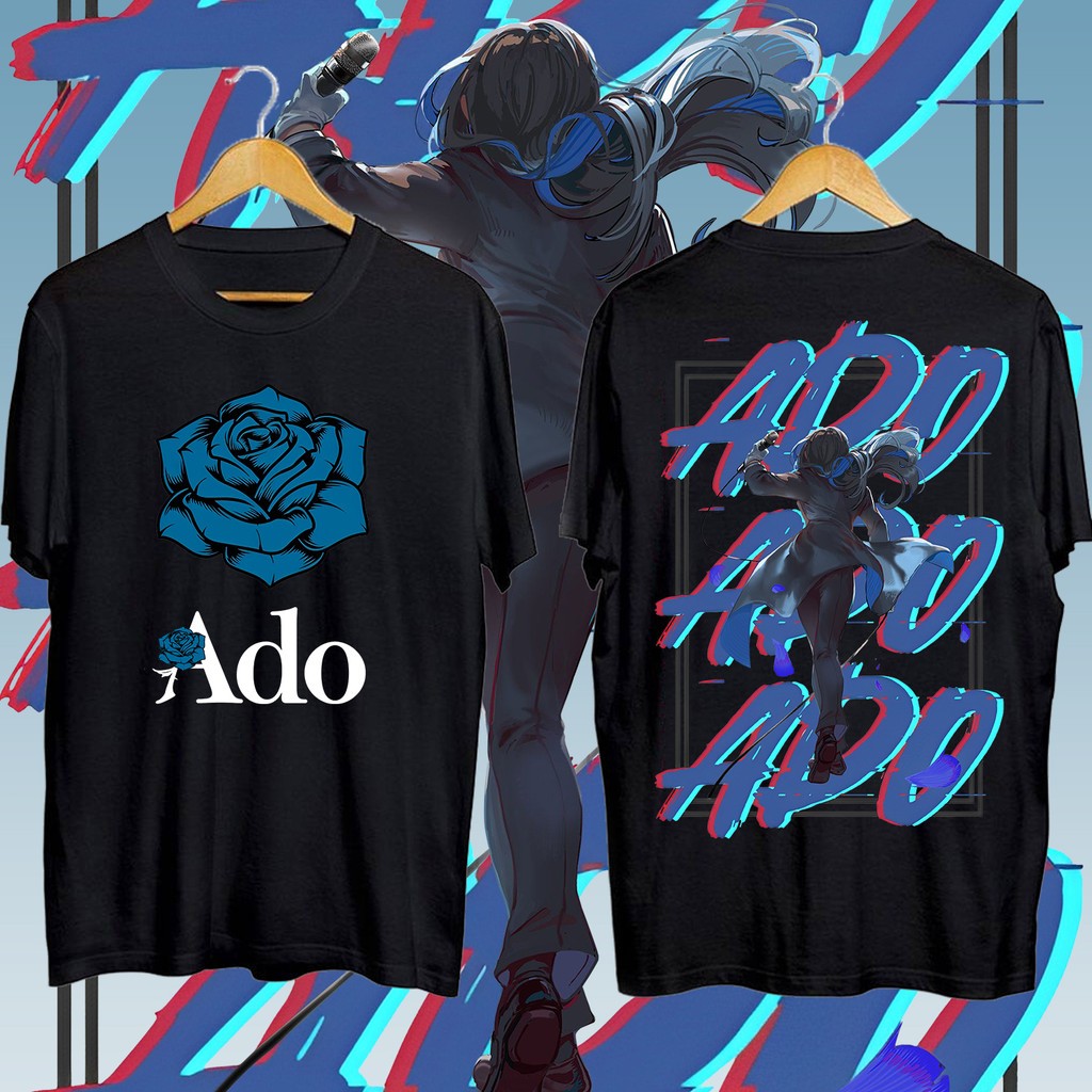2025 UNISEX เสื้อยืด ADO Hibana World Tour 2025 เสื้อยืดคอกลมสีดำและสี ...
