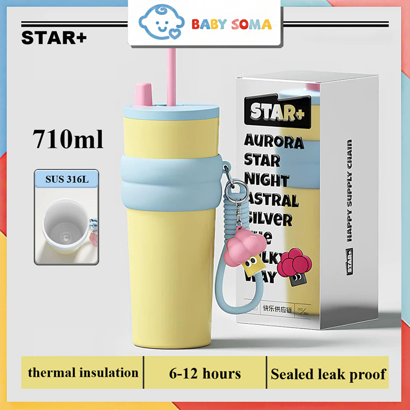 COZluv แก้วน้ำเก็บอุณหภูมิ ความจุ 710ml (ของแท้) ที่จับซิลิโคน วัสดุสแตนเลส316 เหยือกน้ำ ขวดน้ํา ...