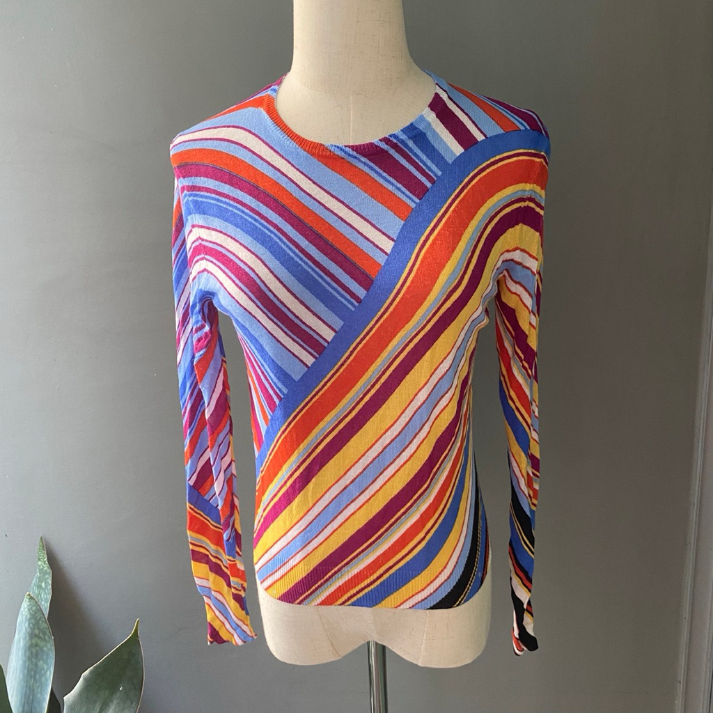 USED Zara multicolor knit top มือสอง | Shopee Thailand