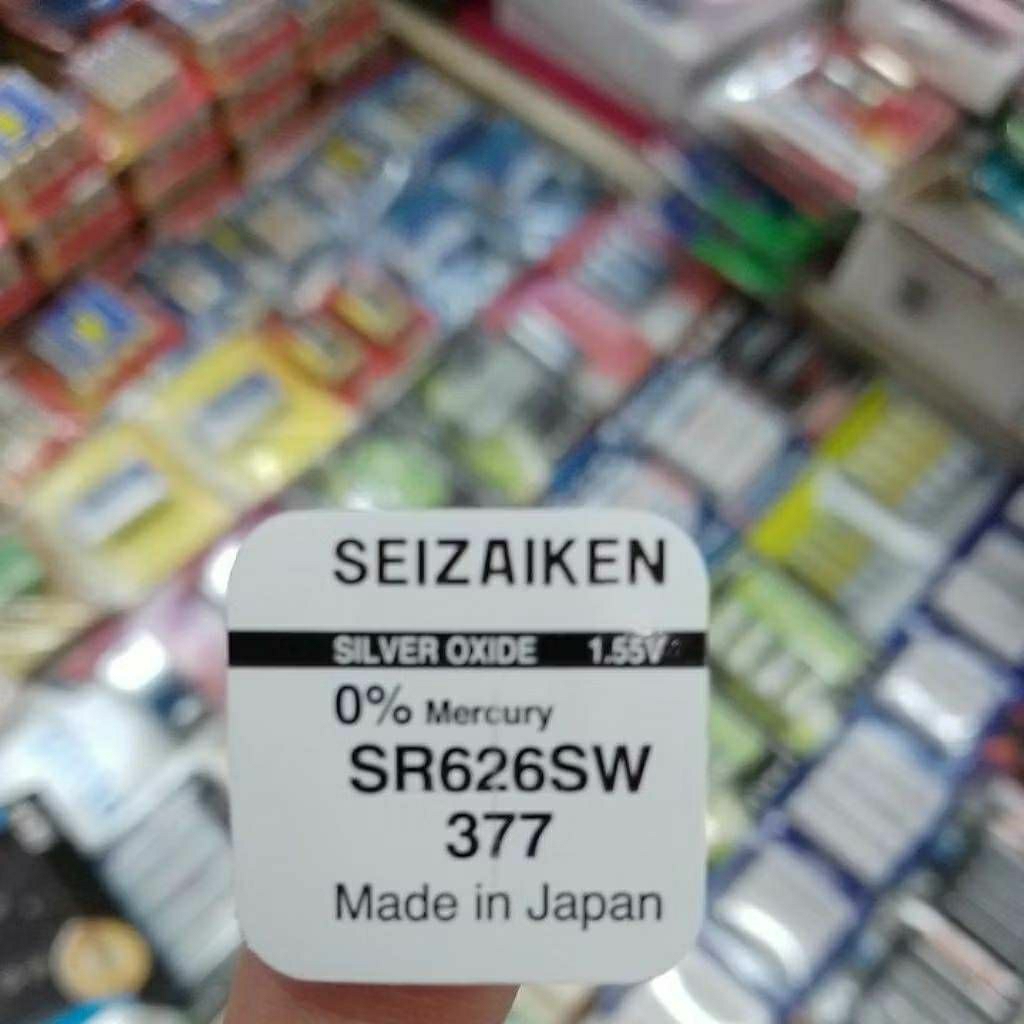 ถ่านกระดุม Seizaiken 377, SR626SW 1.55V จำนวน1ก้อน ของใหม่ ของแท้ made ...