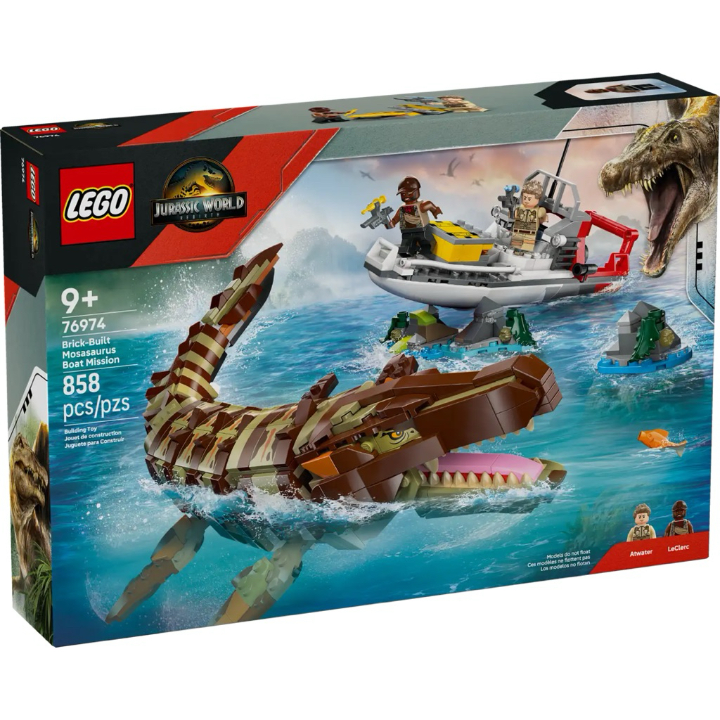 Lego Jurassic World 76974 Brick-Built Mosasaurus Boat Mission | Shopee ...