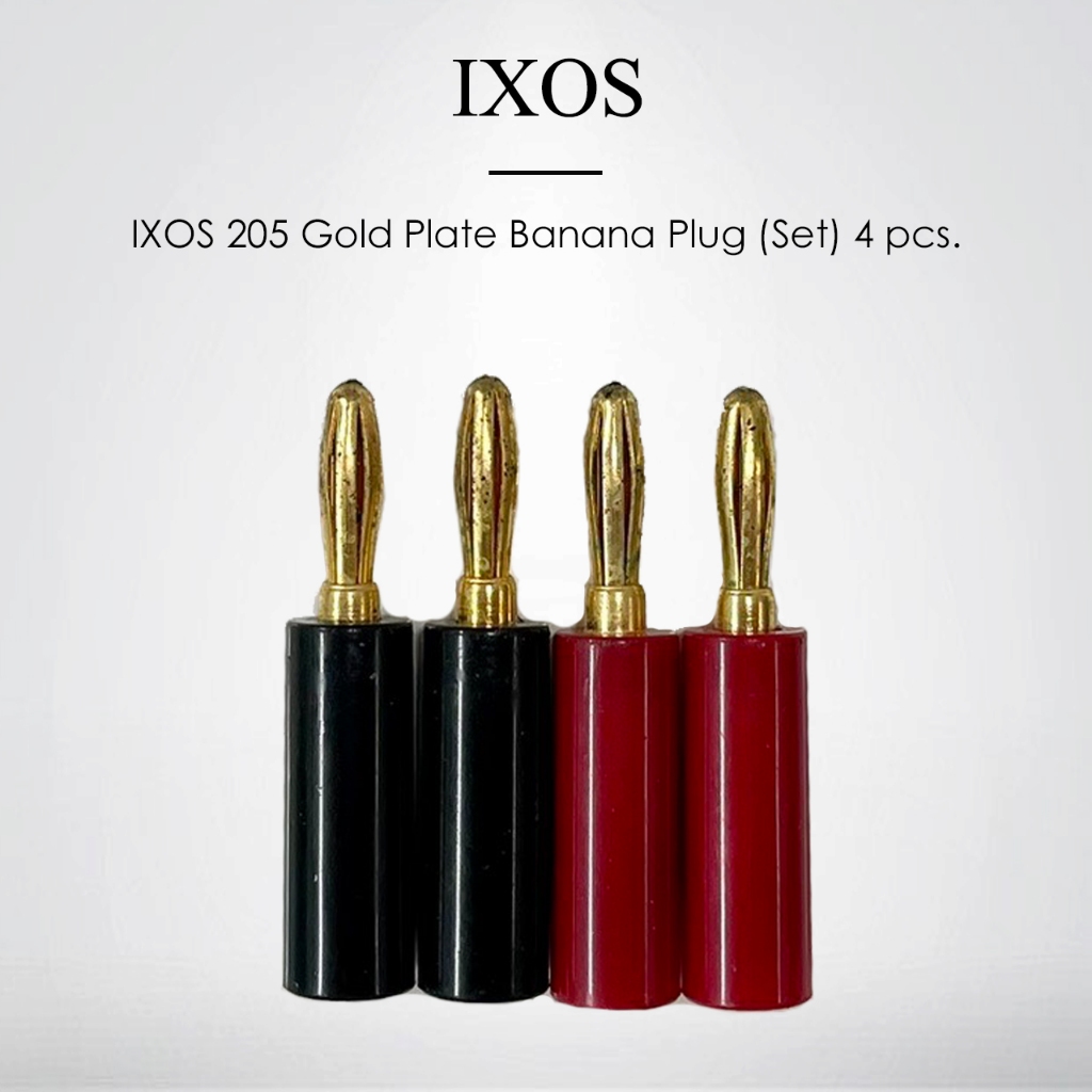 IXOS 205 Gold Plate Banana Plug (Set) 4 pcs. | Shopee Thailand