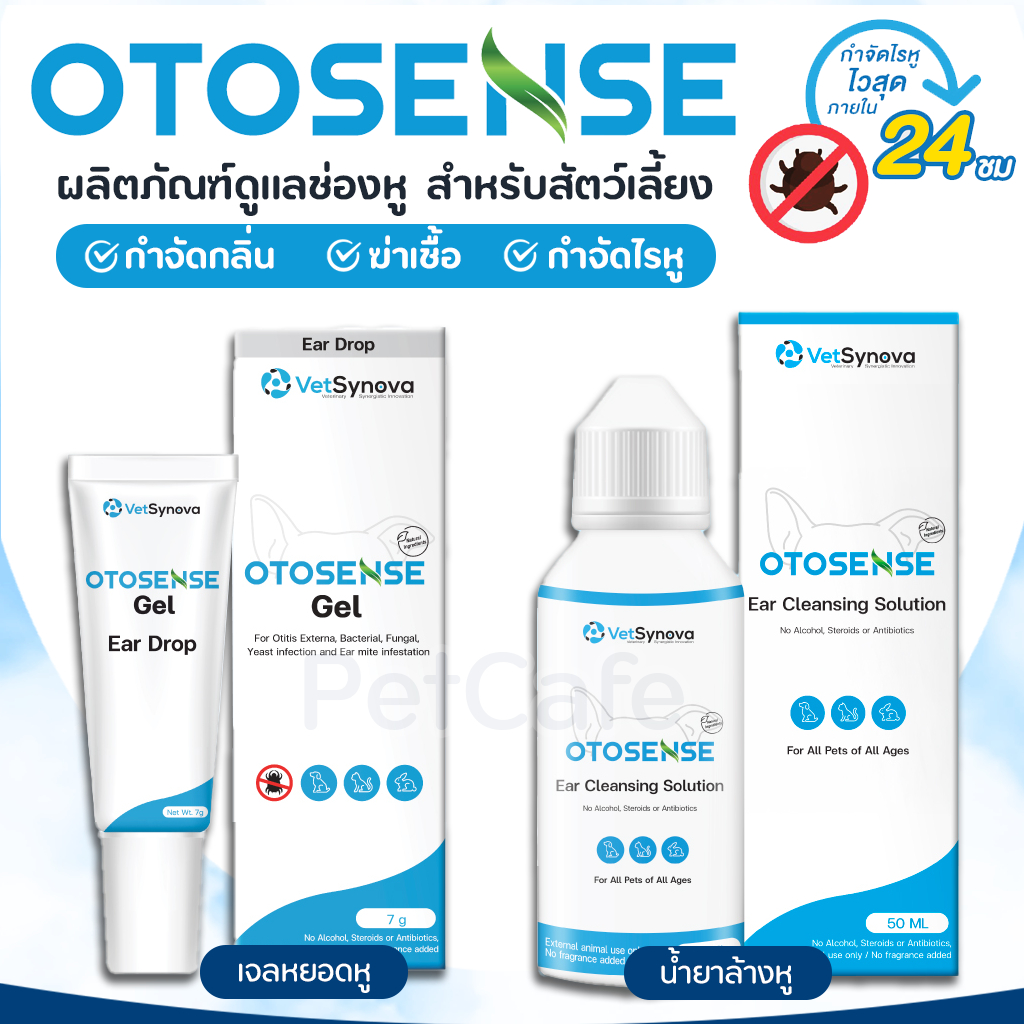 Otosense ผลิตภัณฑ์ทำความสะอาดช่องหู กำจัดไรในหู ฆ่าเชื่อแบคทีเรีย รา ...