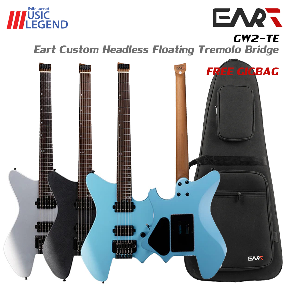 EART GW2-TE Custom Headless Floating Tremolo กีต้าร์ไฟฟ้าหัวตัด ระบบ Tremolo ฟรี กระเป๋ารุ่น ...