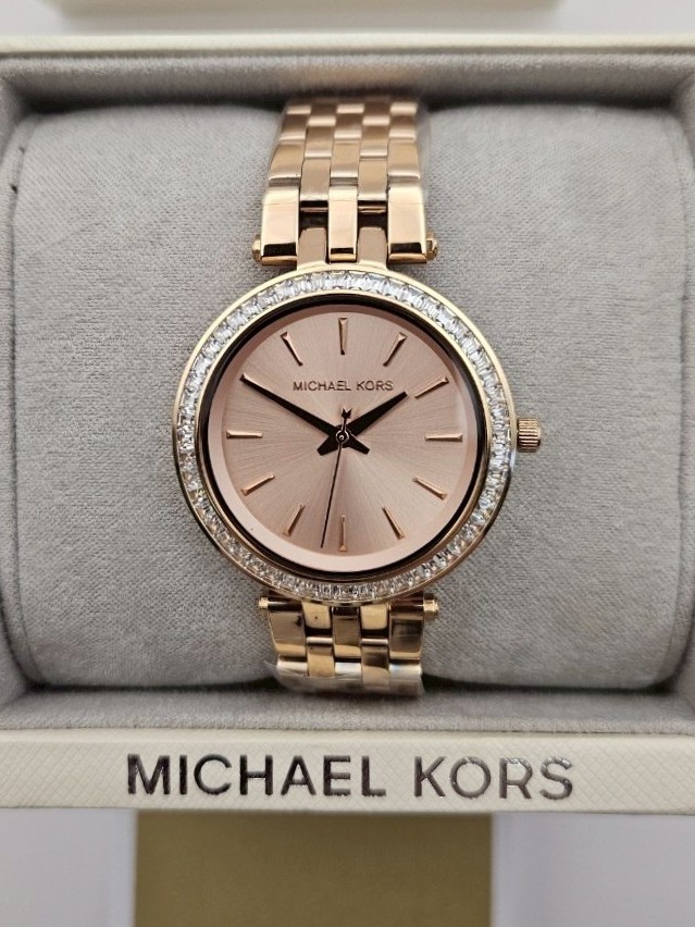 MICHAEL KORS Darci Rose Gold Dial Stainless Steel Strap Watch - MK3366 ...