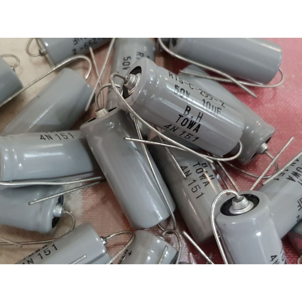 Towa Capacitor คาปาซิเตอร์ ค่า 10 uf/ 50V. Made in Japan ของใหม่เก่า ...
