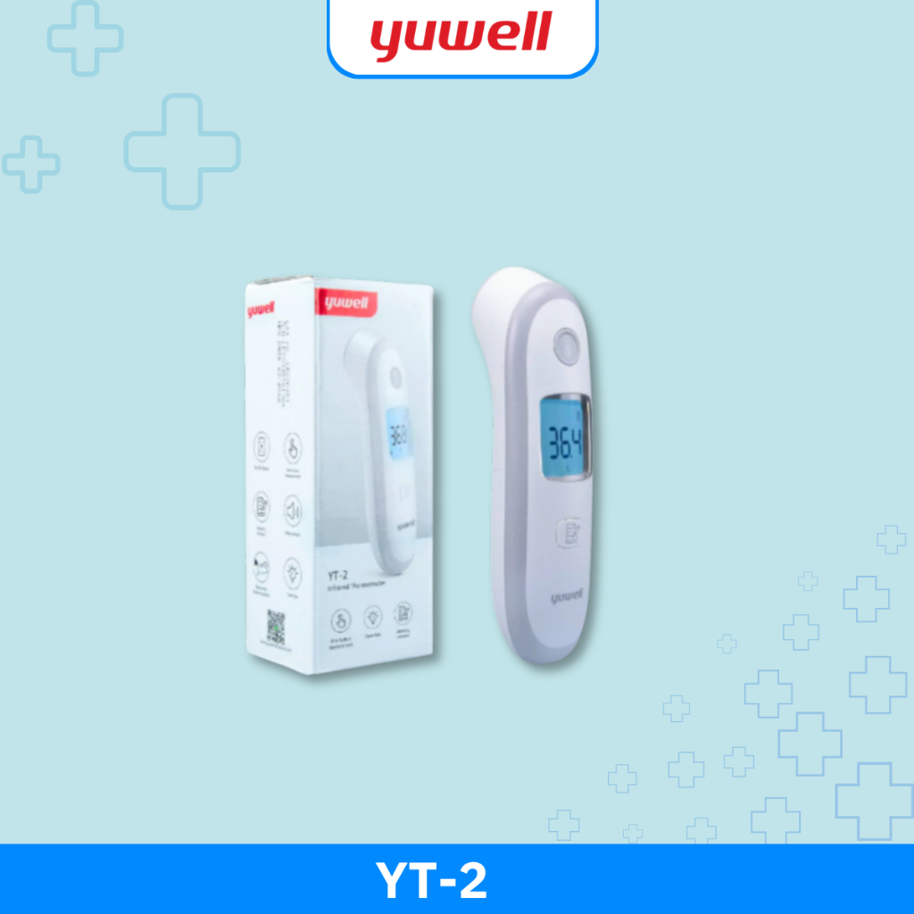 Yuwell รุ่น YT-2 Thermometer เครื่องวัดอุณหภูมิร่างกายอินฟราเรด แสดงค่า ...