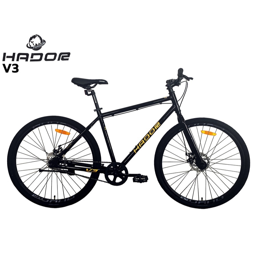 จักรยานไฮบริด HADOR V3 1SP ล้อ 700C Single speed เฟรมเหล็ก NEW2024 ...