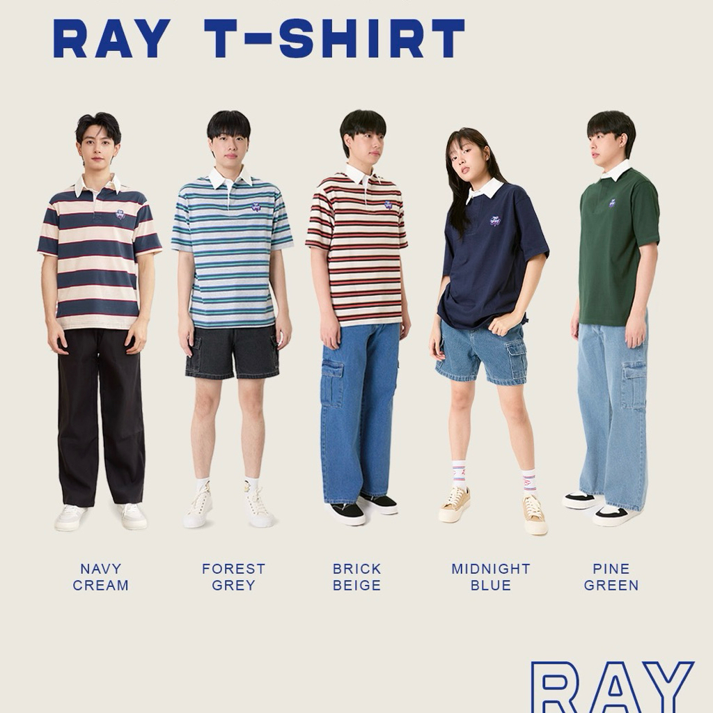 Ray T-Shirt เสื้อยืดคอปก 5 สี | Shopee Thailand