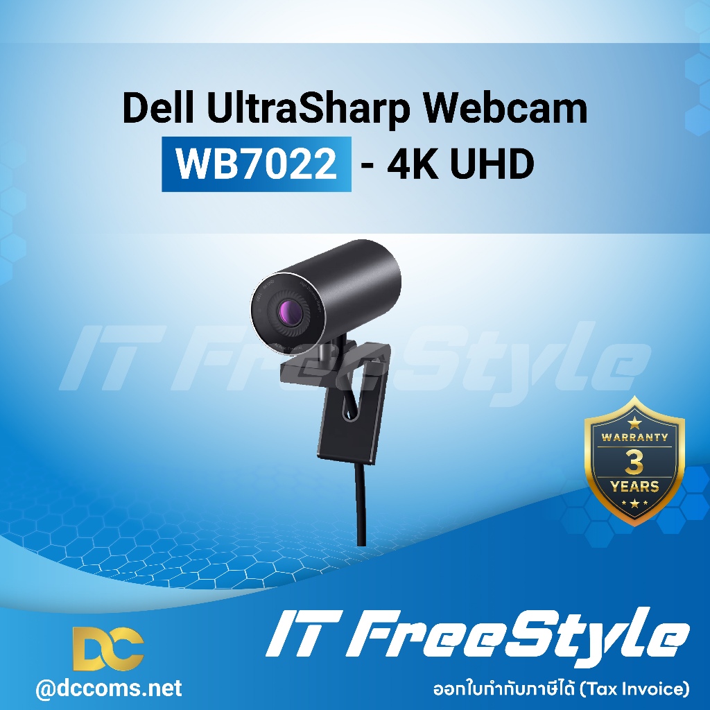 Dell UltraSharp Webcam - WB7022 - 4K UHD | Shopee Thailand