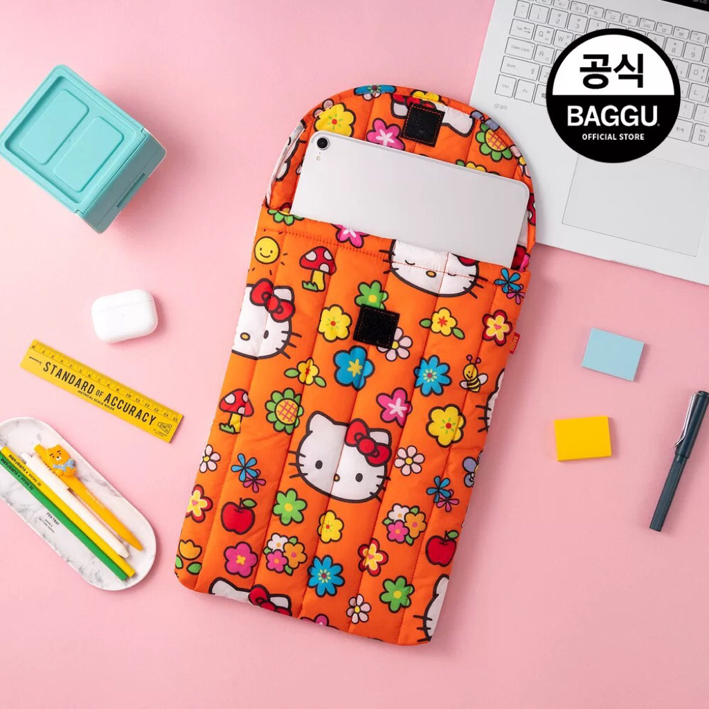 [พร้อมส่ง🇹🇭] กระเป๋าใส่ iPad/laptop Baggu x Hello Kitty©️Puffy laptop Bag | Shopee Thailand