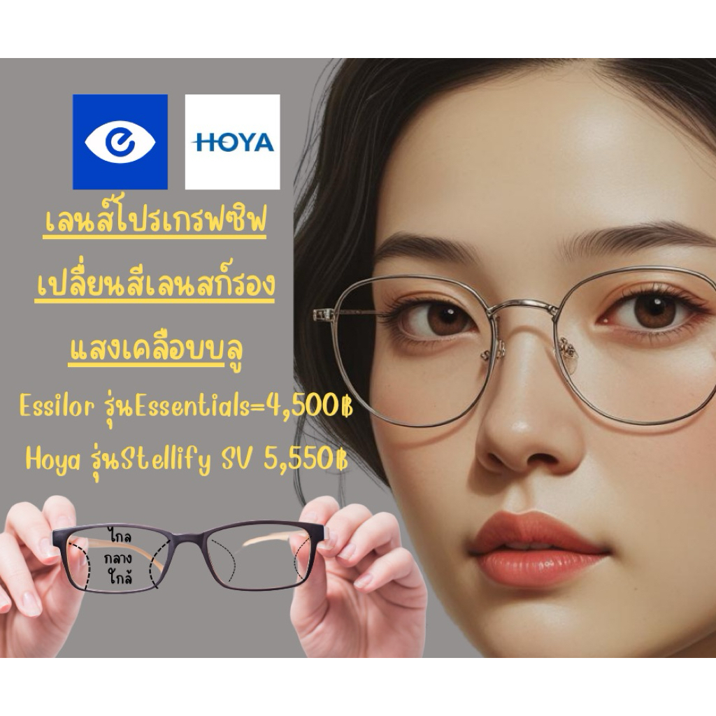 เลนส์สั่งตัดprogressive Photo Essilor ,Hoya โปรเกรฟซิฟมองได้ทุกระยะ ...