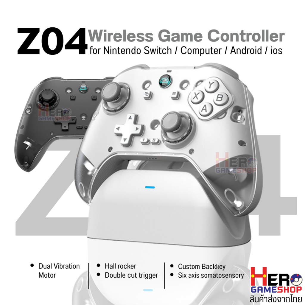 พร้อมส่งในไทย 🔥 Z04 Wireless Controller จอยเกม Hall Effect ปุ่มถอด ...