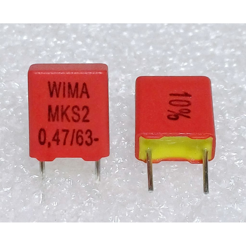 WIMA MKS-2 0.47uf 470nf 474 63v Metallized Polyester Capacitor ตัวเก็บ ...