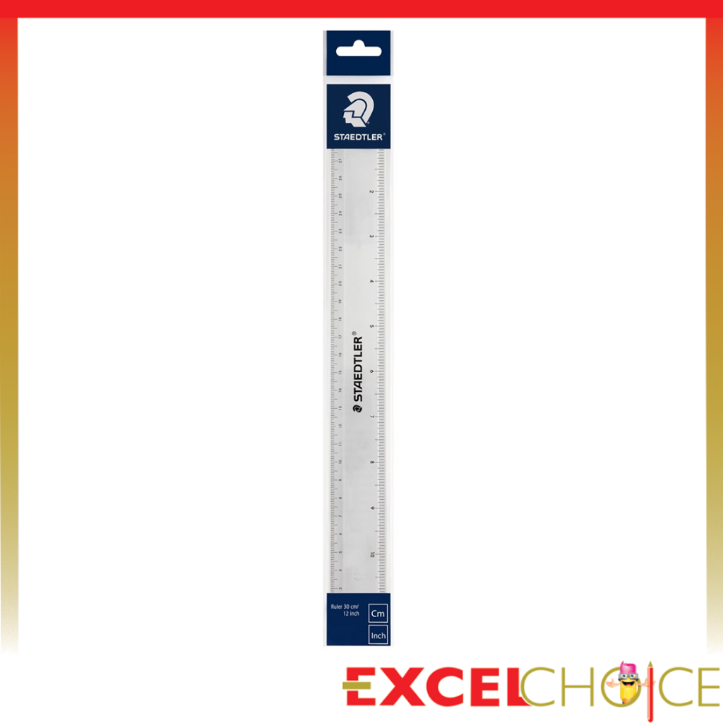 [ซื้อครบ 159บาท แถมฟรี Staedtler Pigment Liner 308 คละสี] สเต็ดเล่อร์ ไม้บรรทัด สีใส 30ซม. ...