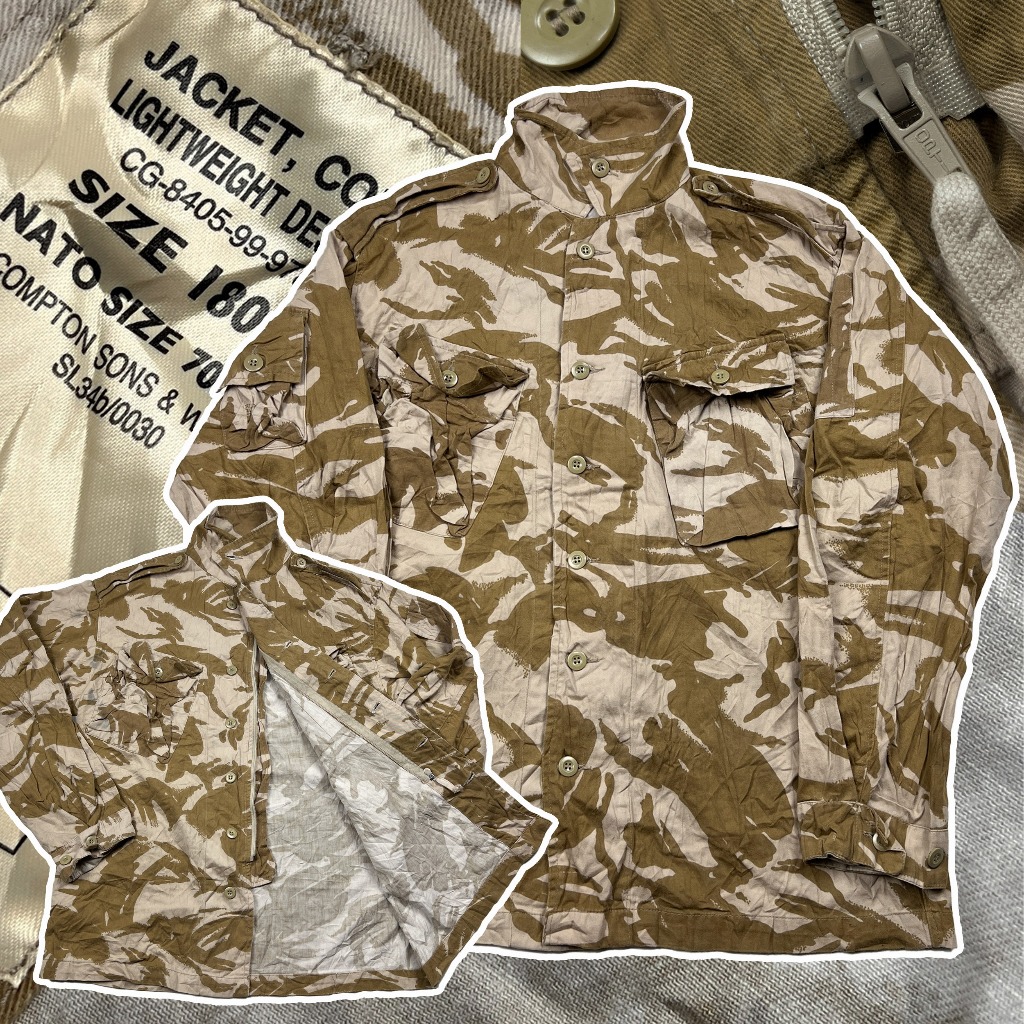 แจ็คเก็ตเดินป่า Vintage Authentic British Army Surplus British Desert ...
