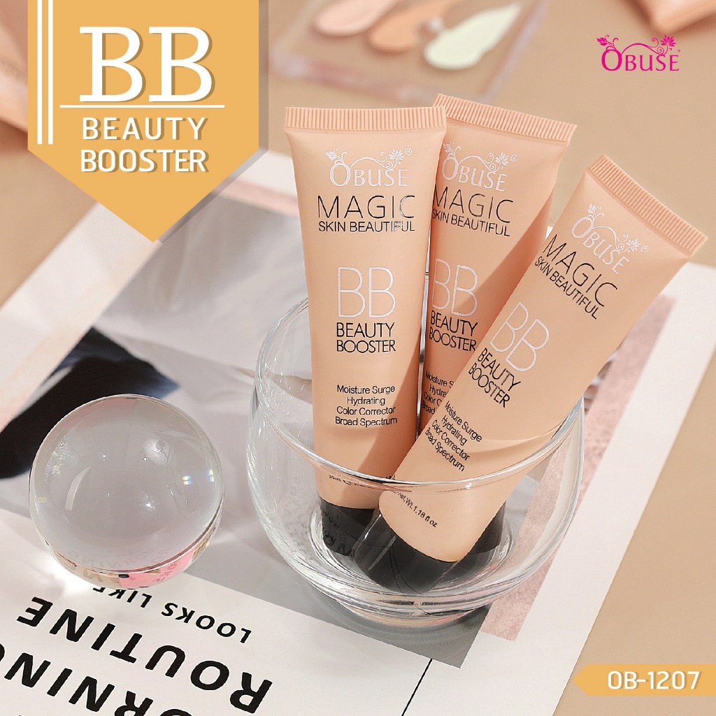 OB-1207 OBUSE BB CREAM BB BEAUTY BOOSTER บีบีครีม รองพื้น กันน้ำ x 1 หลอด | Shopee Thailand