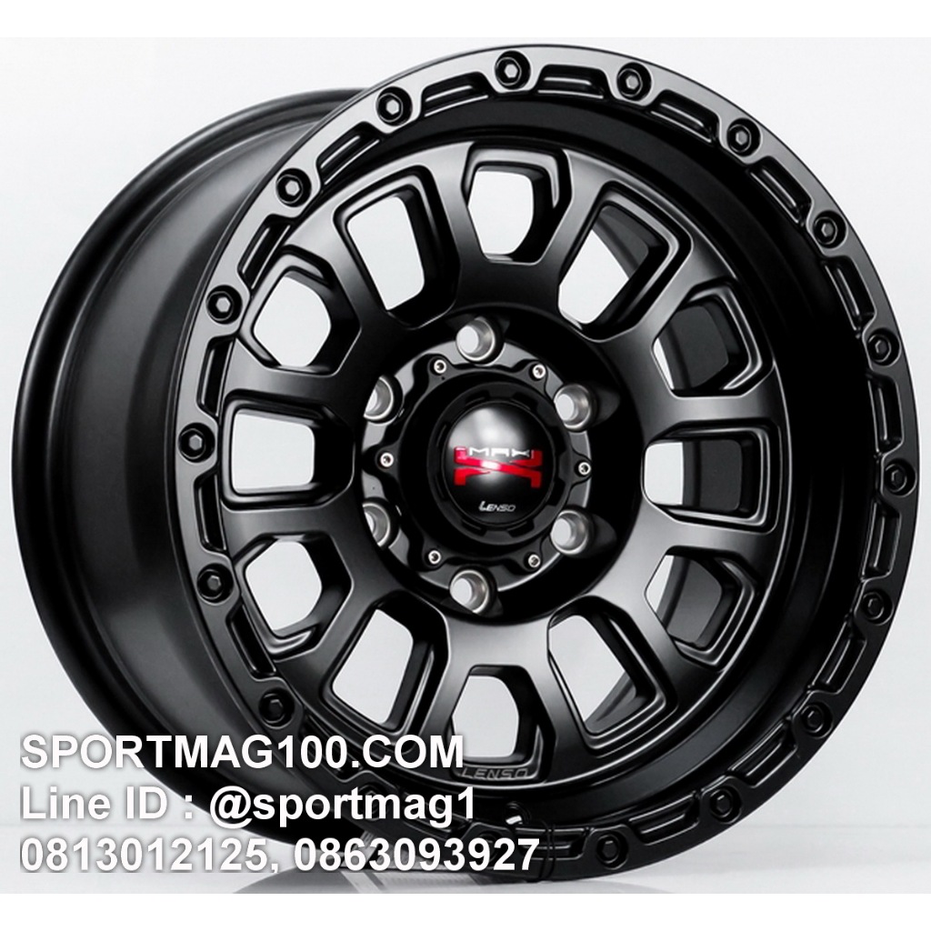 ล้อแม็กซ์ Lenso MAX X12 ขอบ16นิ้ว 6รู139.7 สีดำด้าน กว้าง8.5นื้ว ...