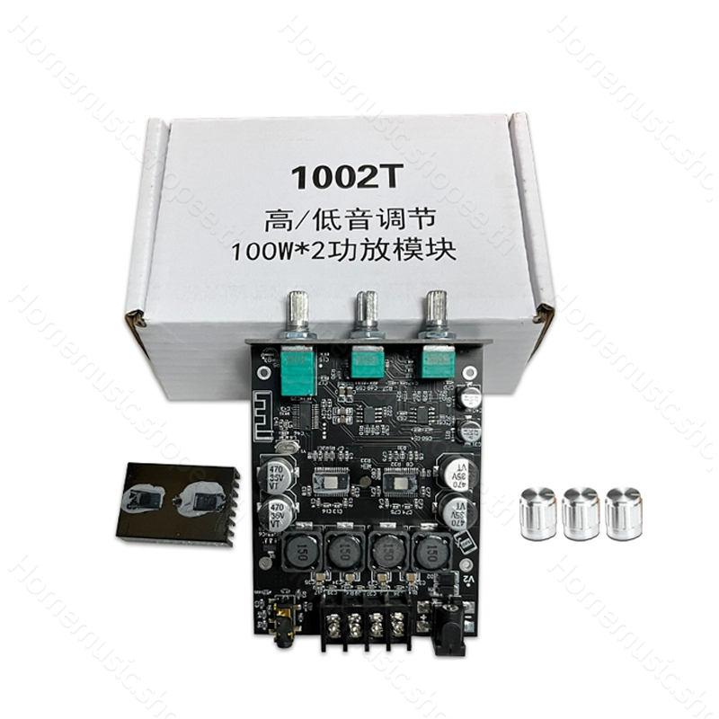 WuzhiAudio แอมป์จิ๋ว ZK 1002T แท้ 100W*2 บลูทูธ 5.0 บอร์ดขยายเสียงซับ ...