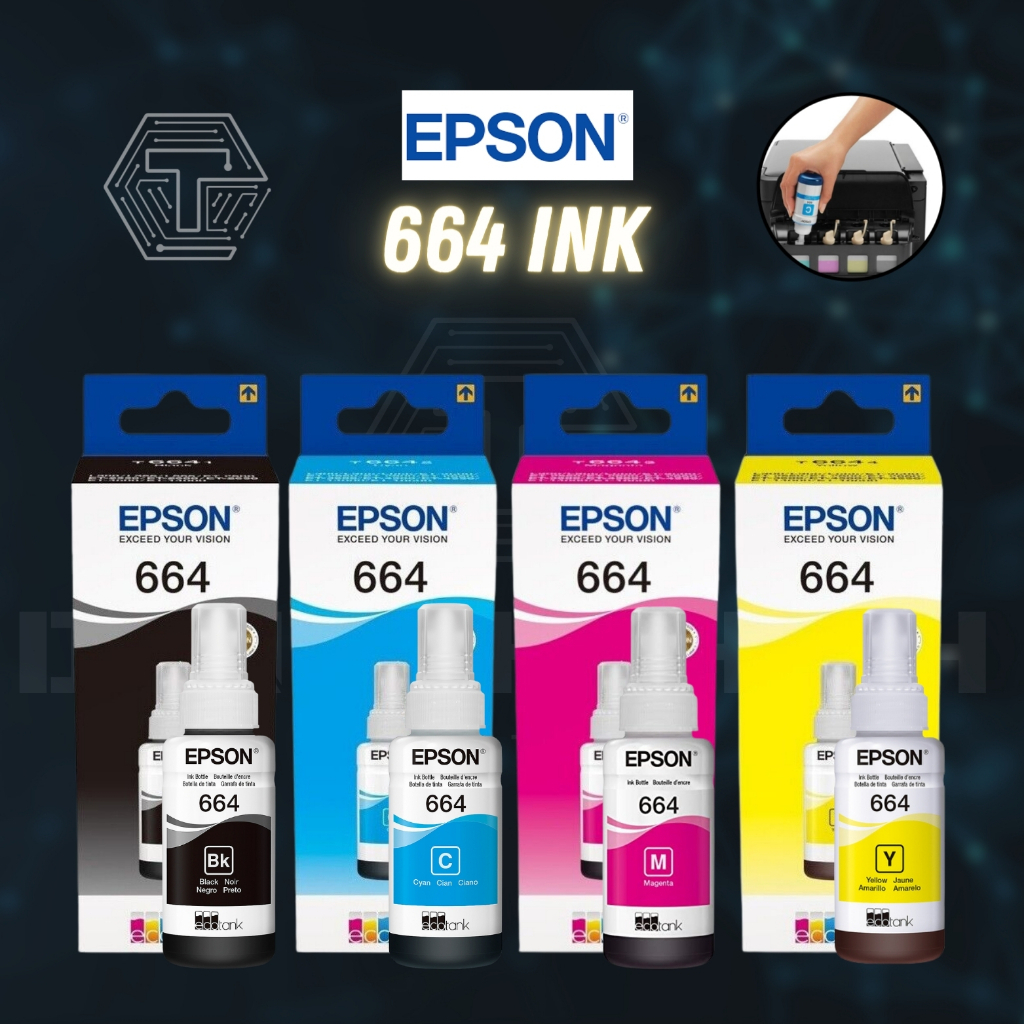 EPSON 664 INK GENUINE 100% ORIGINAL (L360 L3110 L200 L565 L220 L130 ...