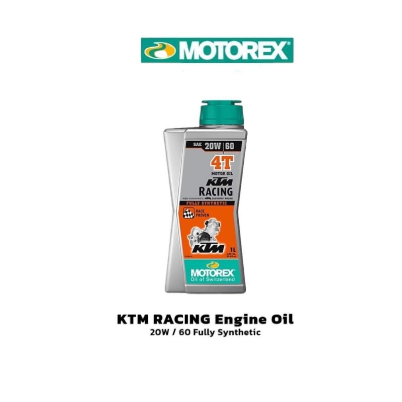 น้ำมันเครื่อง MOTOREX KTM Racing 4T (20W-60) ขนาด 1 ลิตร | Shopee Thailand