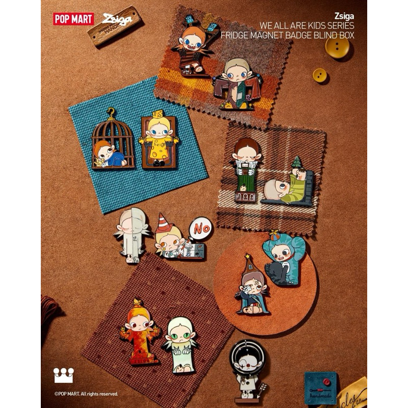 [พร้อมส่ง] Zsiga Magnet Badge แบบสุ่ม ของแท้ POP MART | Shopee Thailand