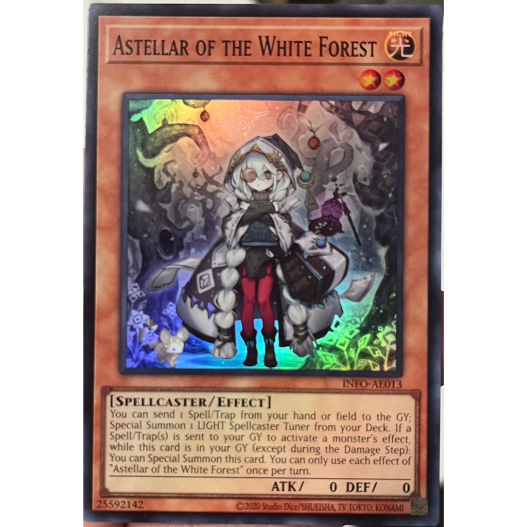 Yugioh Asia-Eng [INFO-AE013] Astellar of the White Forest (Super Rare) การ์ดยูกิแท้ถูกลิขสิทธิ์ ...