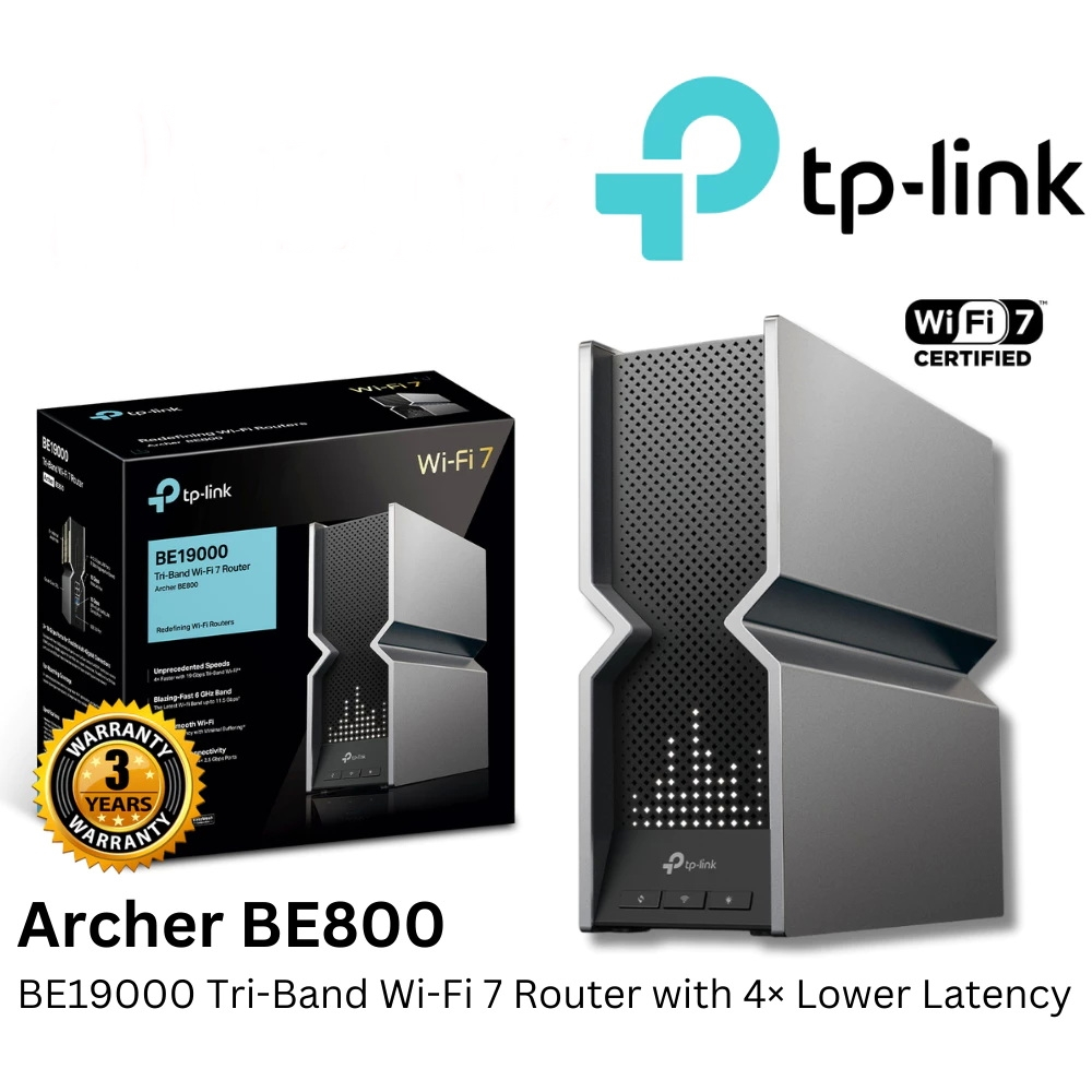 TP-LINK (Archer BE800) BE19000 Tri-Band Wi-Fi 7 Router การดูวิดีโอสตรีม ...