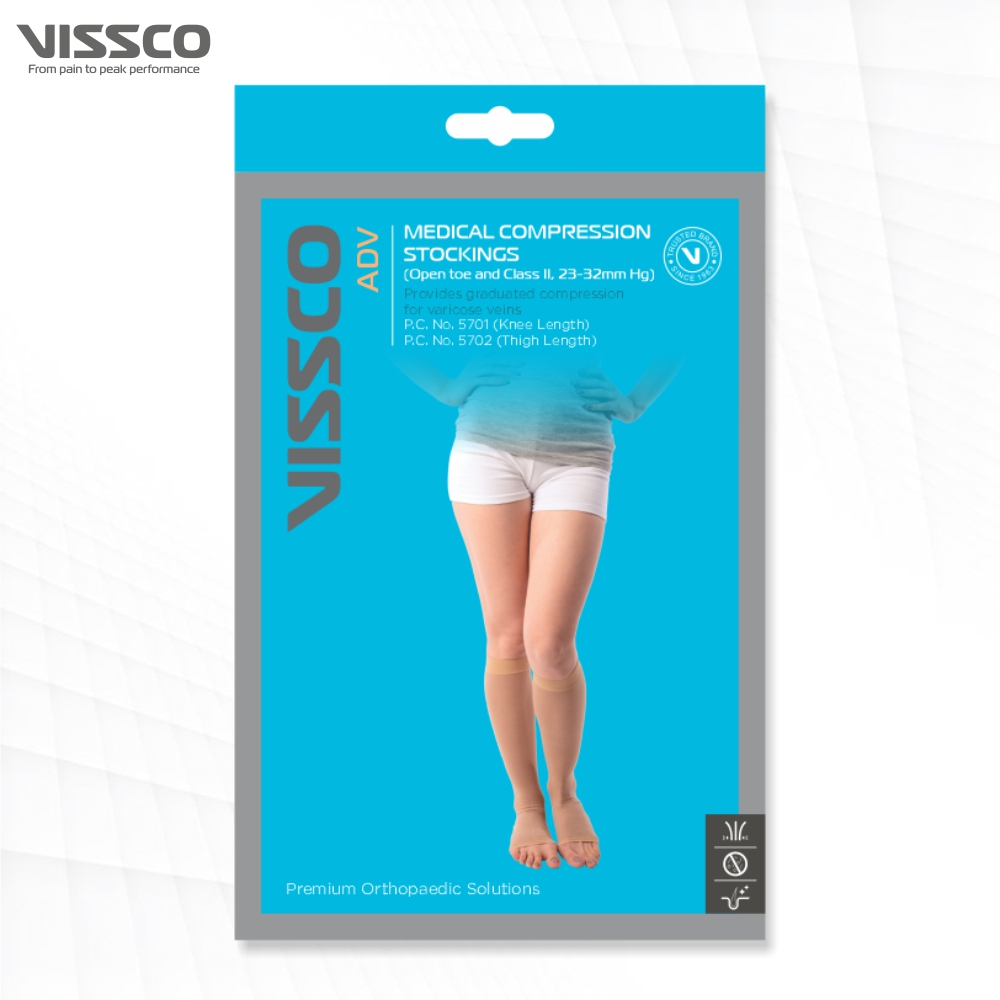 Vissco MEDICAL COMPRESSION STOCKINGS (23-32 MMHG) 5701/5702 ถุงเท้า ...