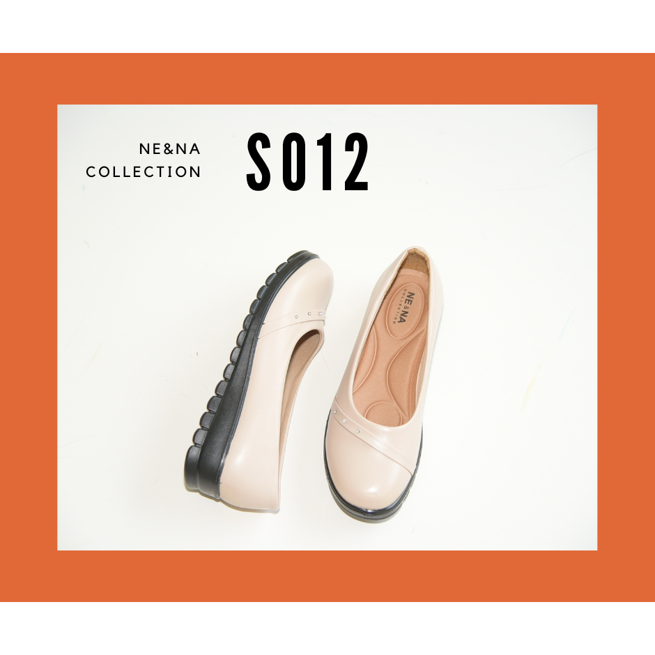 รองเท้าเเฟชั่นผู้หญิงเเบบคัชชูทำงาน Slip on ส้นเตี้ย No. S012 NE&NA ...