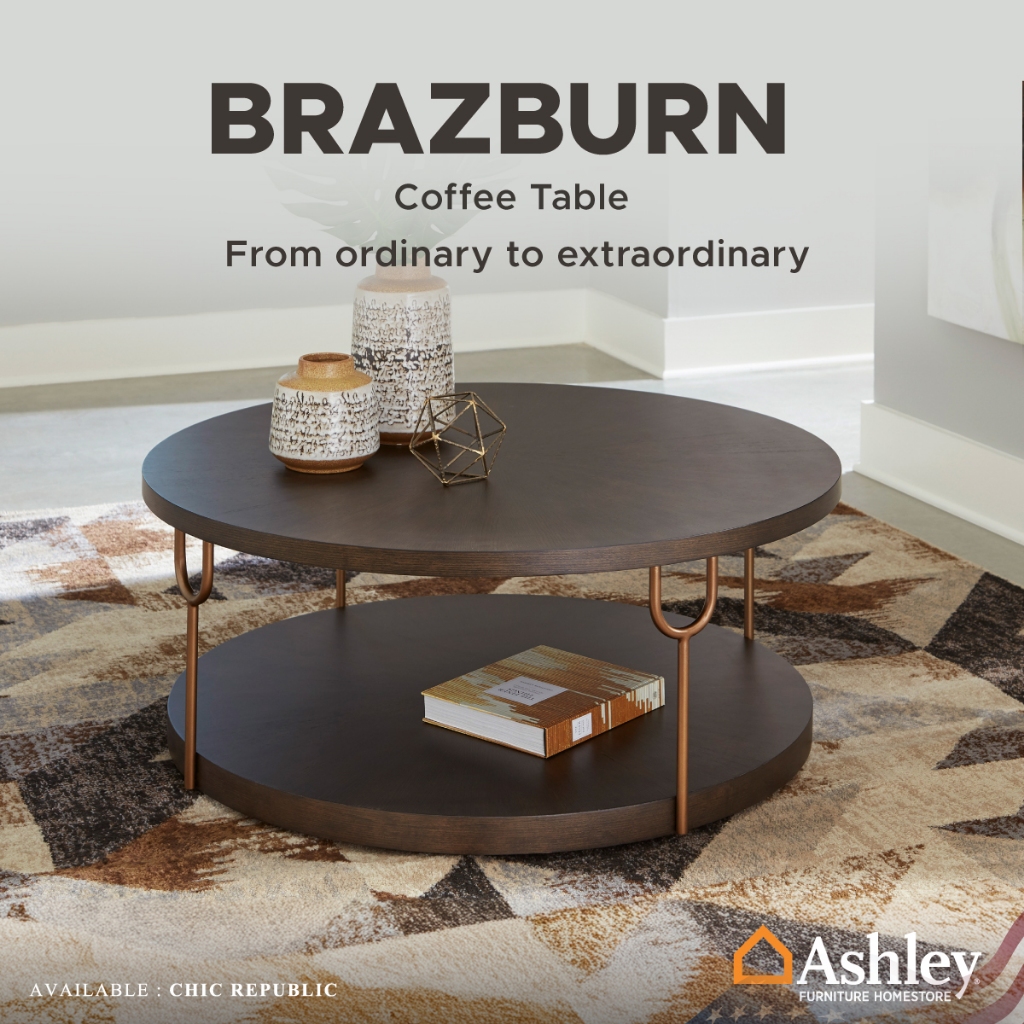 Ashley โต๊ะกลาง รุ่น BRAZBURN 106 Coffee Table | Shopee Thailand