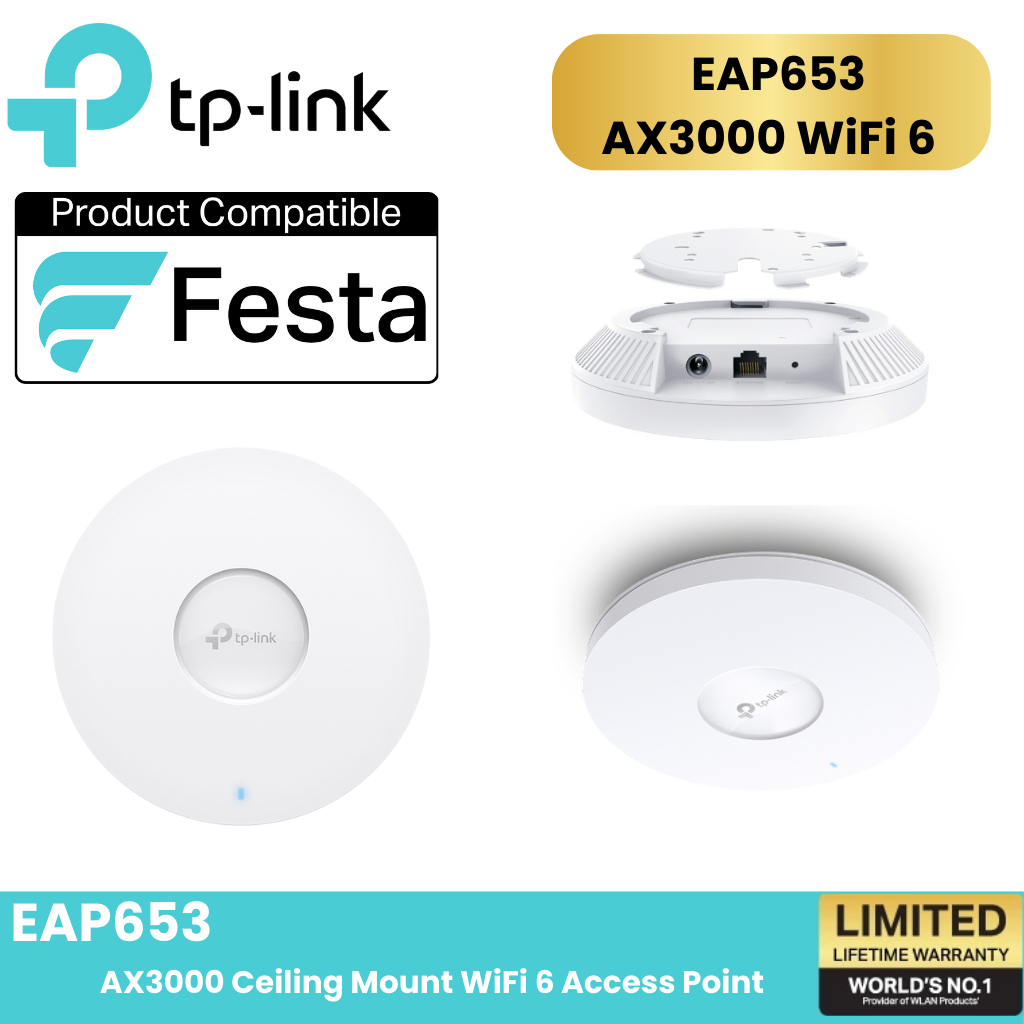 TP-LINK EAP653 AX3000 Ceiling Mount WiFi 6 Access Point รับประกันตลอด ...