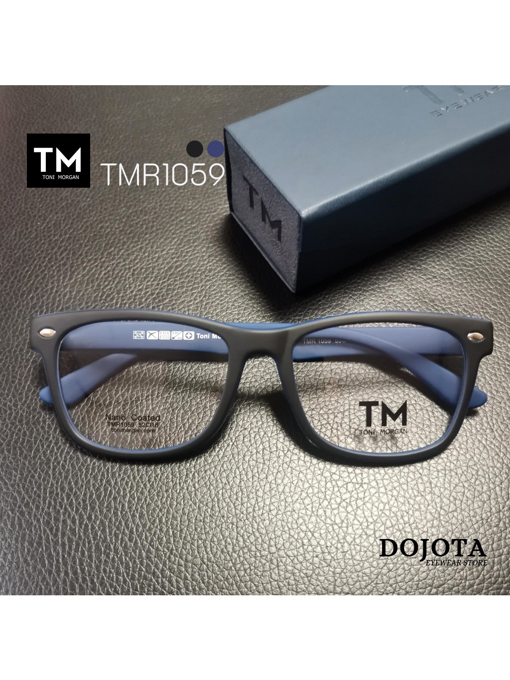 กรอบแว่นตา Toni Morgan รุ่น TMR 1059 สีน้ำเงิน Dark Blue น้ำหนักเบา บิด ...